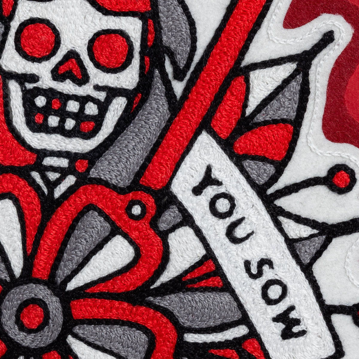 Red Halftone x The Happy Accident Club Oversized Reaper Patch – Red ...